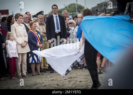 Anne Martens, Queen Mathilde of Belgium and Princess Eleonore pictured ...