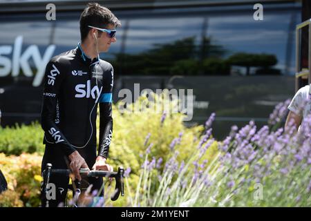 Dutch Wout Poels of Team Sky pictured during his arrival of the twelfth ...
