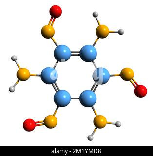 Triaminotrinitrobenzene (TATB) explosive molecule. Skeletal formula ...