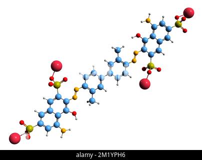 3D image of Toluidine skeletal formula - molecular chemical structure ...