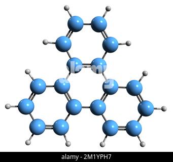 3D image of Tetracene skeletal formula - molecular chemical structure ...