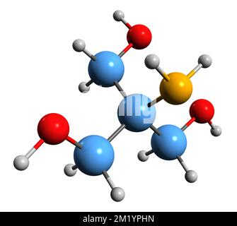 3D image of АМРd buffer skeletal formula - molecular chemical structure ...