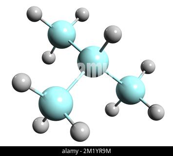 3D image of Silane skeletal formula - molecular chemical structure of ...