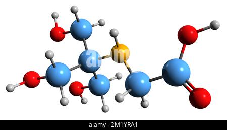 3D image of АМРd buffer skeletal formula - molecular chemical structure ...