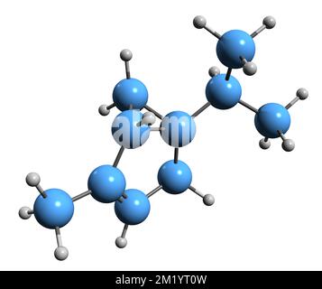 3D image of Sabinene skeletal formula - molecular chemical structure of ...