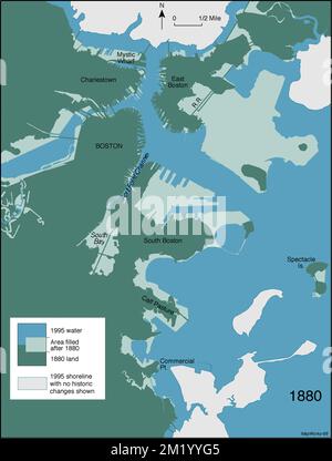 Map of Boston for 1880 , Boston Mass., Maps Norman B. Leventhal Map ...
