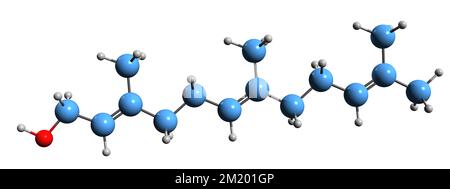 3D image of Squalene skeletal formula - molecular chemical structure of ...