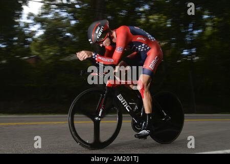 Taylor Phinney pictured in action during the Elite men time trial race ...