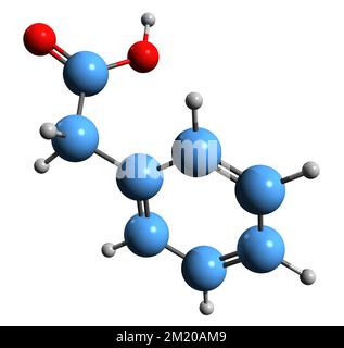 3D image of Penicillin skeletal formula - molecular chemical structure ...