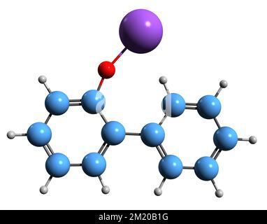 3D image of Phenol skeletal formula - molecular chemical structure of ...