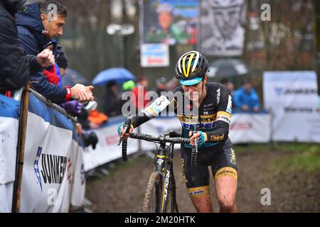 Belgian Ellen Van Loy pictured in action during the women's race at the ...