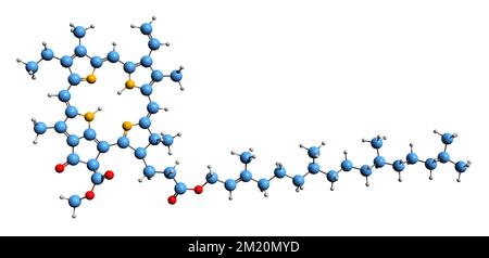 3D image of Chlorophyllide a skeletal formula - molecular chemical ...