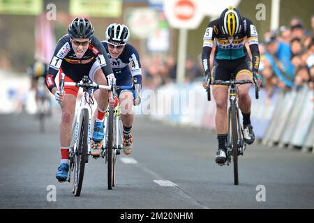 20151229 - LOENHOUT, BELGIUM: Belgian Ellen Van Loy pictured in action ...
