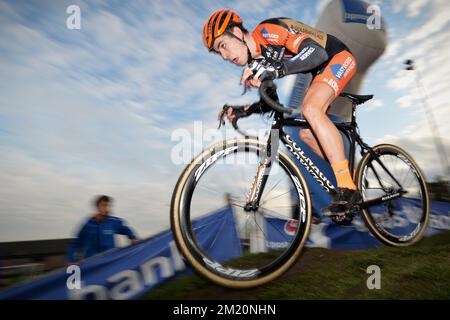 20151229 - LOENHOUT, BELGIUM: Belgian Wout Van Aert pictured in action ...