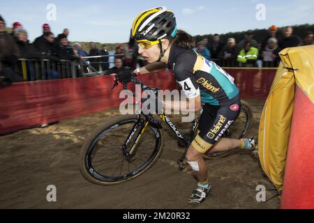 20160110 - LILLE, BELGIUM: Jolien Verschueren pictured in action during ...