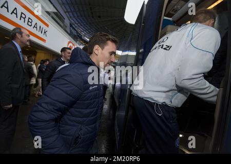 Team bus pictured during the team presentation of the Team Visma-Lease a Bike cycling team in ...
