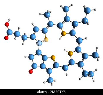 3D image of Porphyrin skeletal formula - molecular chemical structure ...