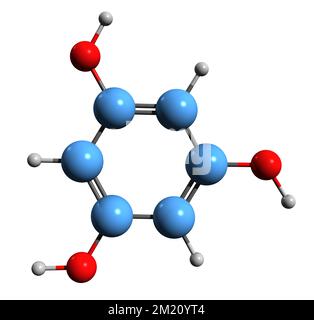3D image of Phloroglucinol skeletal formula - molecular chemical ...