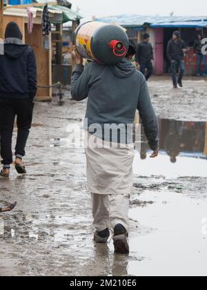 Illustration picture shows daily life in the Casbah on the second day ...
