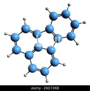 3D image of Fluoranthene skeletal formula - molecular chemical ...