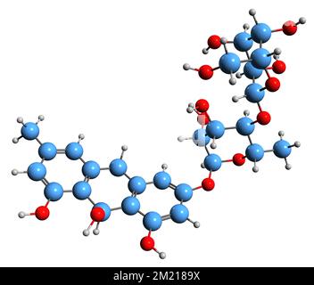 3D image of Anthrone skeletal formula - molecular chemical structure of ...