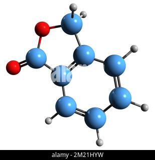 3D image of Phenolphthalein skeletal formula - molecular chemical ...