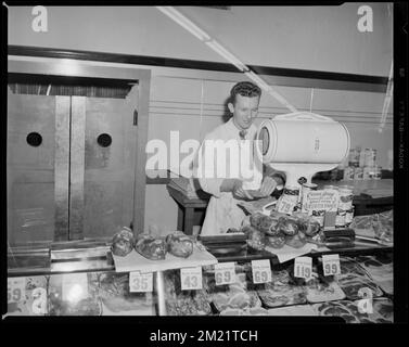 Business district. Super market. First National stores: Mary Rodday ...