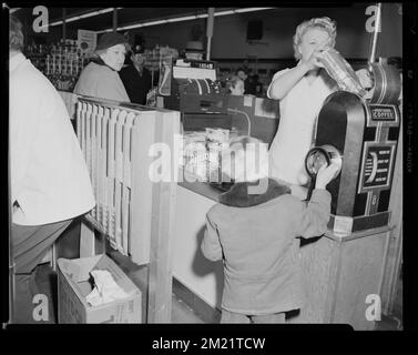 Business district. Super market. First National stores. Francis Cornell ...
