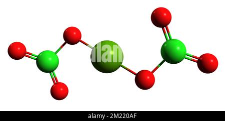 3D image of Potassium cyanide skeletal formula - molecular chemical ...