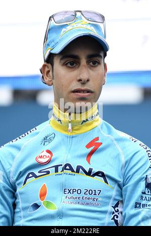 Italian Fabio Aru of Astana Pro Time pictured in action during the 12th ...