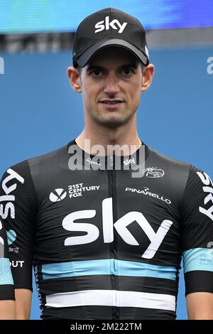 Dutch Wout Poels of Team Sky pictured during his arrival of the twelfth ...