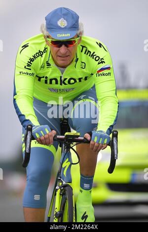 Oleg Tinkov, Owner of Tinkoff pictured in action ahead of the fourth ...