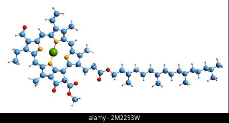 3D image of Chlorophyll а skeletal formula - molecular chemical ...