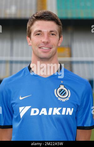 Club's Brandon Mechele poses for the photographer during the 2022-2023 photoshoot of Belgian ...