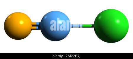 3D image of Cyanogen skeletal formula - molecular chemical structure of ...