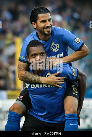 Club's Lior Refaelov and Club's Jose Izquierdo pictured during the fan ...