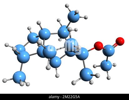 3D image of Cedrol skeletal formula - molecular chemical structure of ...