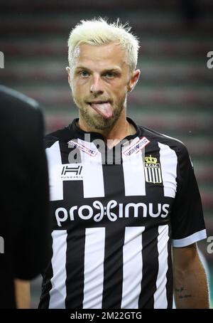 Charleroi's David Pollet looks dejected during the Jupiler Pro League ...