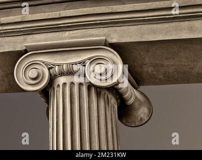 Ionic column with its scroll-like top (volute Stock Photo - Alamy