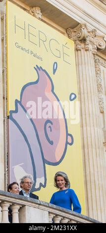 Queen Mathilde of Belgium and Fanny Rodwell (Herge's widow) pictured ...