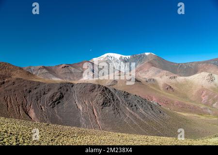 magnificent panorama of the South American Andes with snow-covered ...