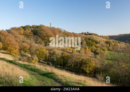 Landscape photo of the autumn colours at the Admiral Hood Monument on ...