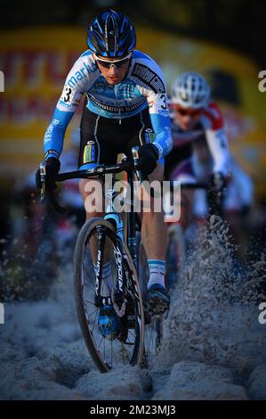 Belgian Kevin Pauwels pictured in action during the Steenbergcross ...