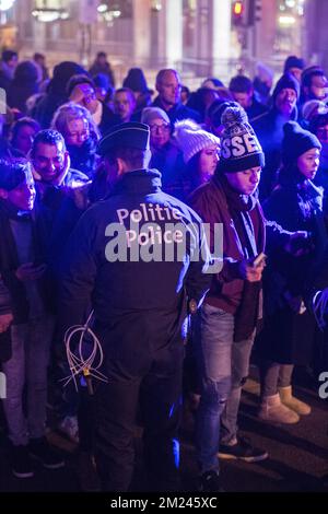 Illustration picture shows security measures during the New Year's eve ...