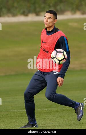 Club's Laurent Lemoine (C) pictured during the second day of the winter ...