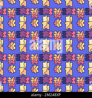 Cartoon seamless puzzles game toys pattern for kids clothes print and ...