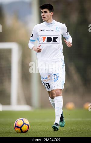 Gent's Thibault De Smet pictured during a double interview of two young ...