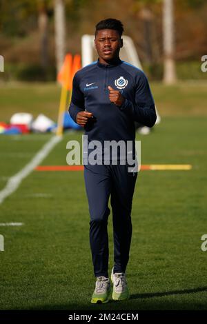 Club's Anthony Limbombe pictured during the second day of the winter ...
