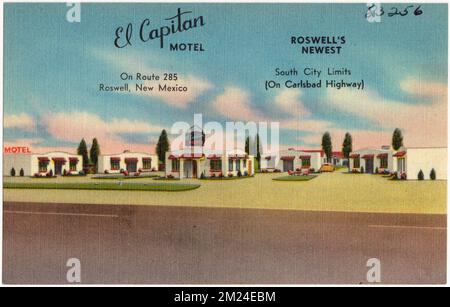 El Capitan Motel, Roswell's newest, on Route 285, Roswell, New Mexico ...