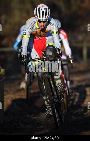 Belgian Vincent Baestaens pictured in action during the men's Jingle ...